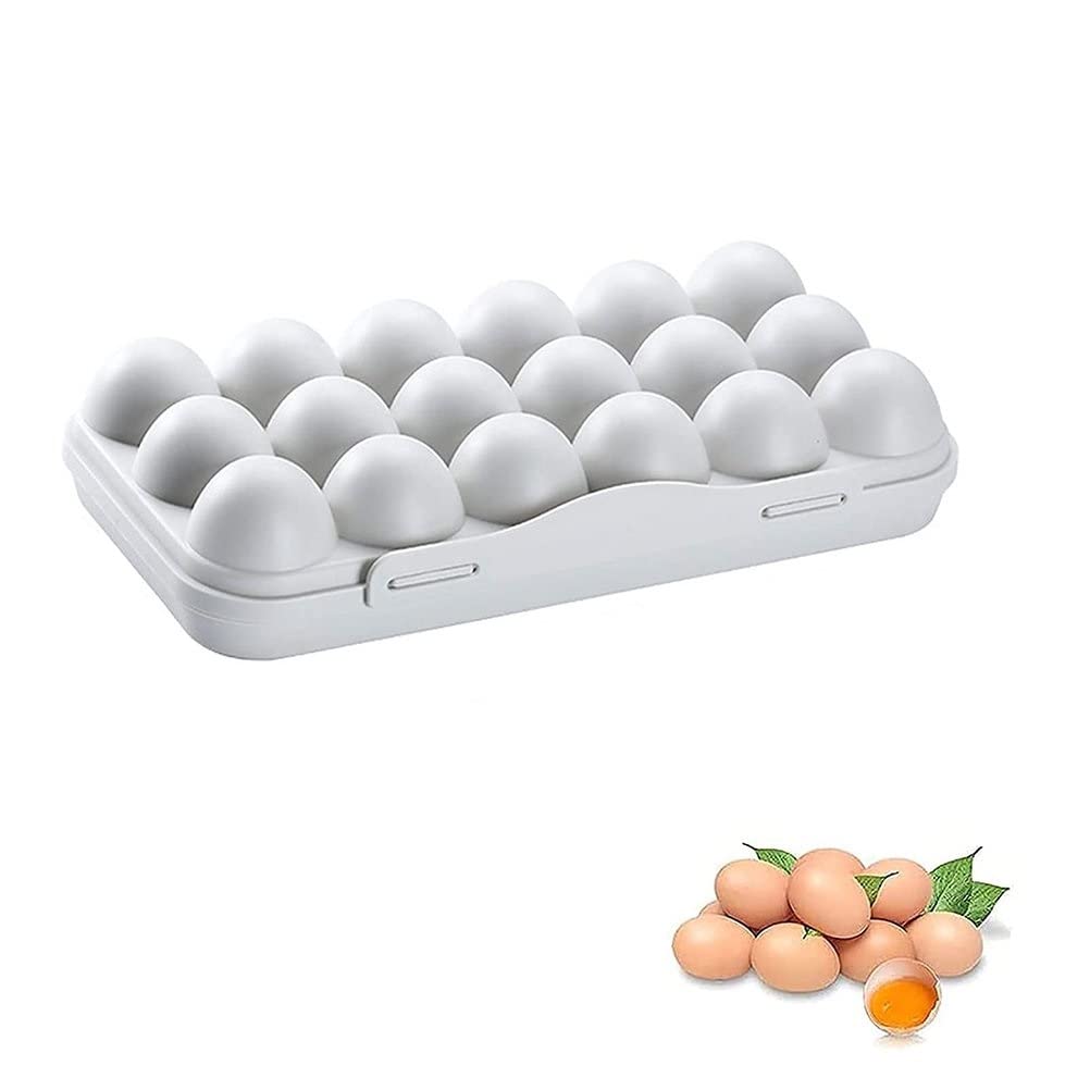 FYCAN 18 Compartment Egg Storage Box with Lid Egg Preservation Box ...