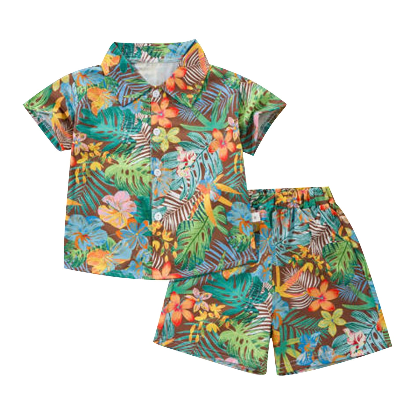 FYDUU Baby Boy Summer Clothes Boys Hawaiian Outfit 2Pcs Set Summer ...