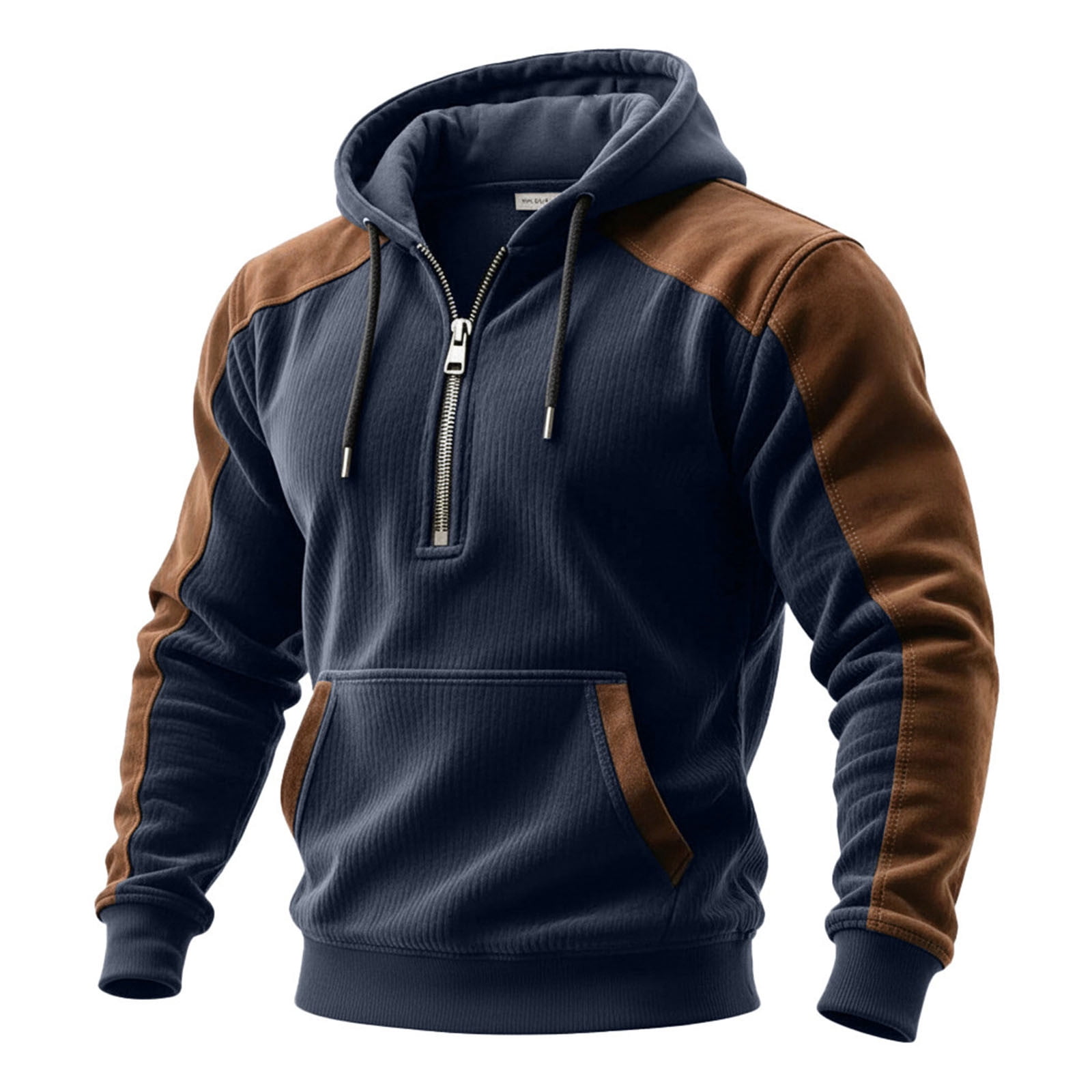 FYDUU Cargo Hoodies For Men Tactical Sweatshirt Quarter Zip Cargo ...