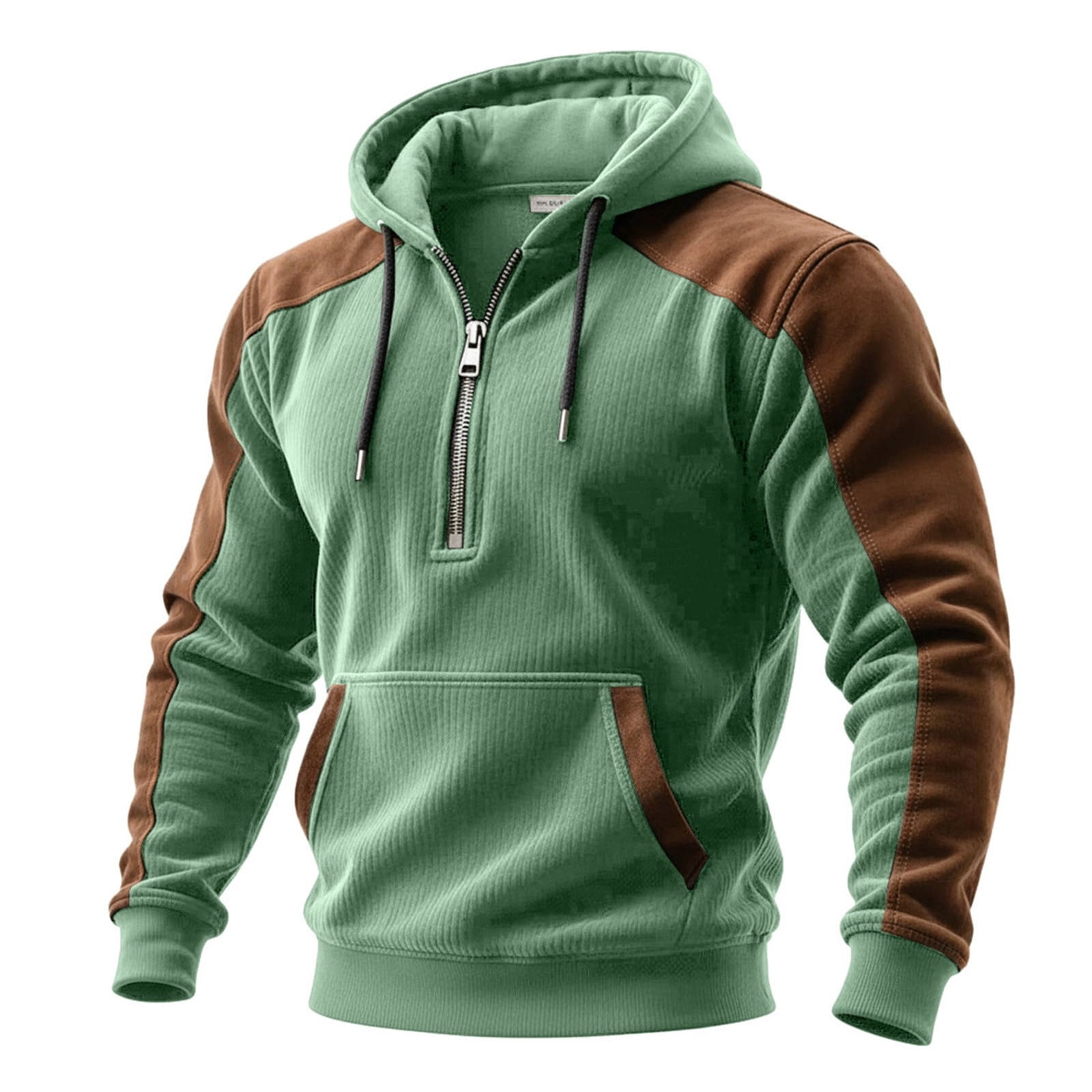 FYDUU Cargo Hoodies For Men Tactical Sweatshirt Quarter Zip Cargo ...