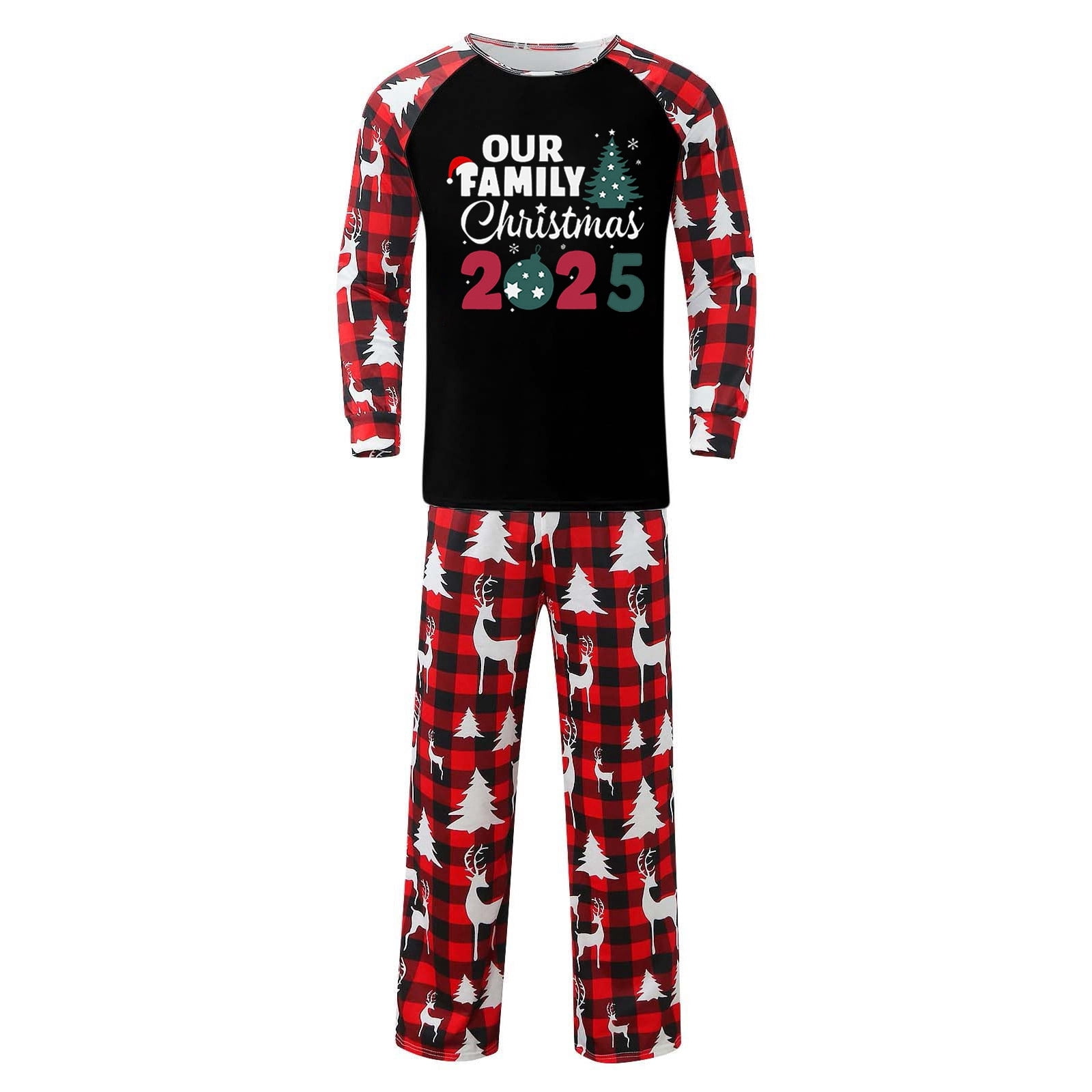 FYDUU Christmas Pajamas For Men Matching Family Pajama Sets Long Sleeve ...