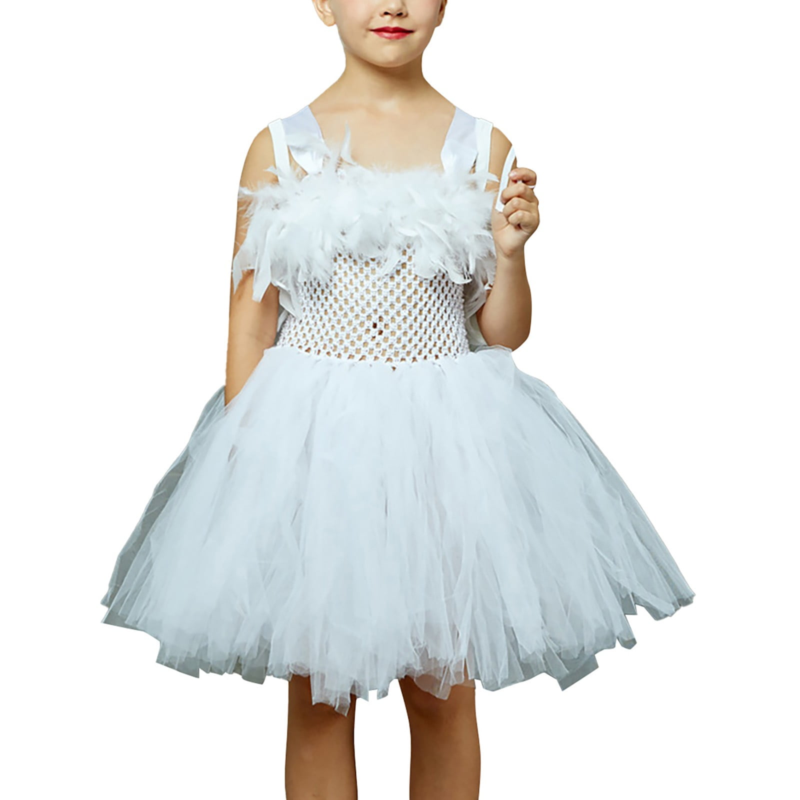 FYDUU Cute Girls Tutu Dress Easter Sleeveless Princess Dresses Children ...
