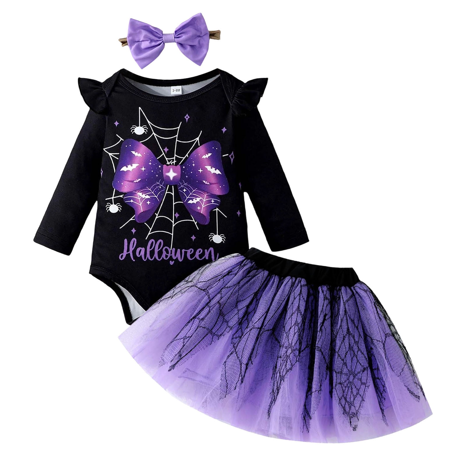 FYDUU Girls Autumn 2 Piece Outfits Halloween Girls Outfits Toddler Long ...