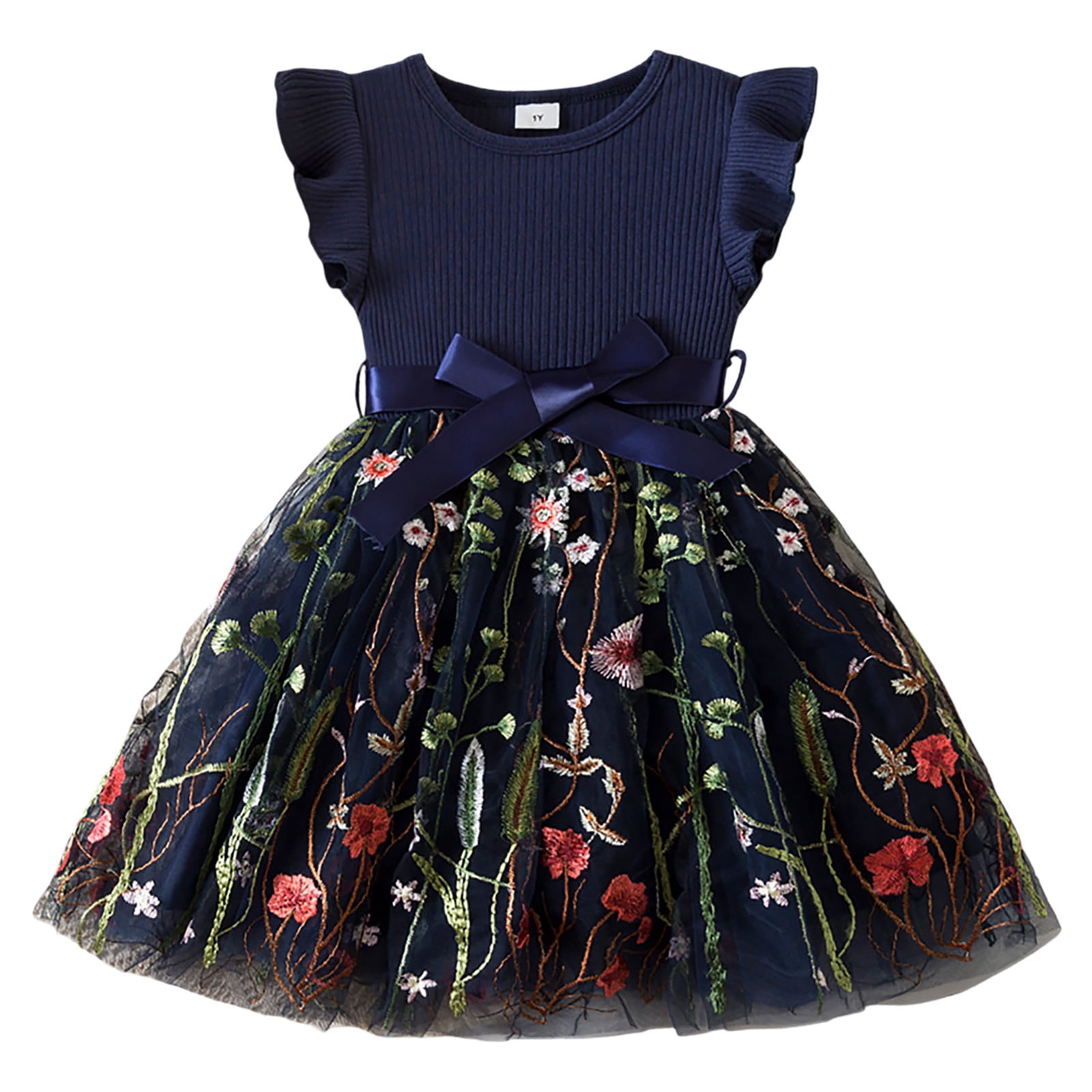 FYDUU Girls Birthday Party Dress Toddler Girls Dresses Floral ...