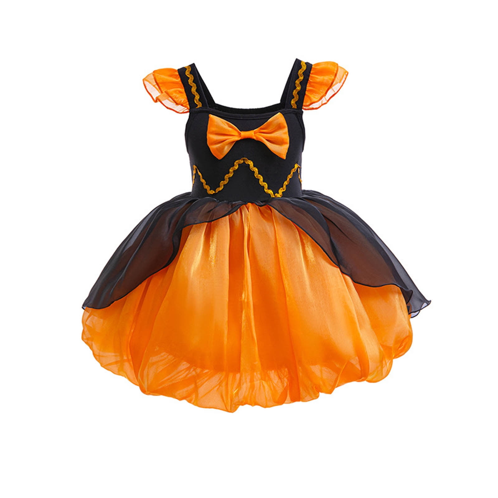 FYDUU Girls Fall Dresses Elegant Girls Halloween Dress Sundress Witch ...
