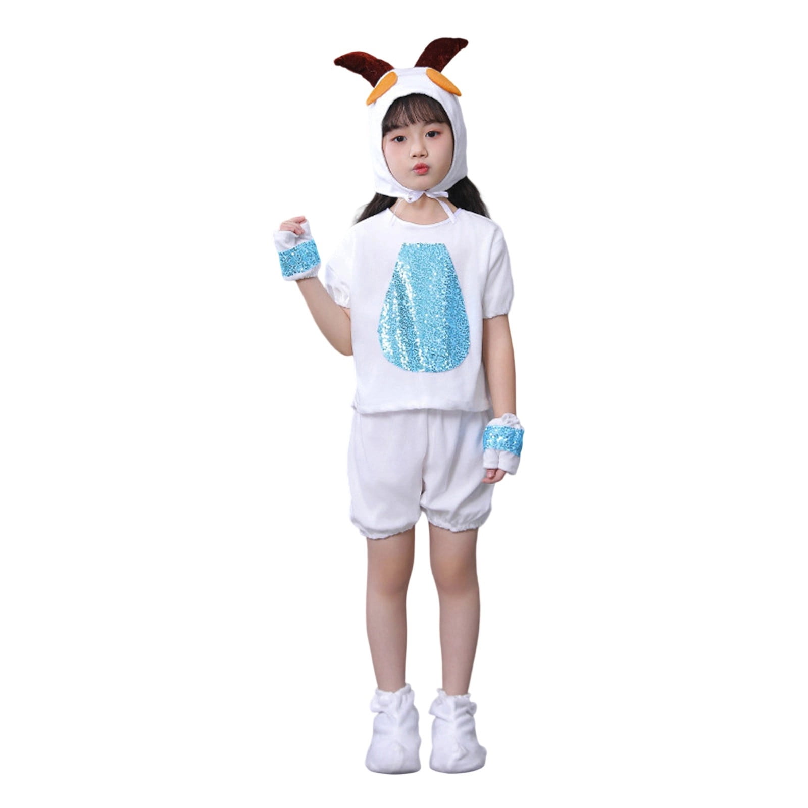 FYDUU Girls Fall Winter Outfits Kids Animal Outfits Set Stage Performance Lamb Outfits Kids ...