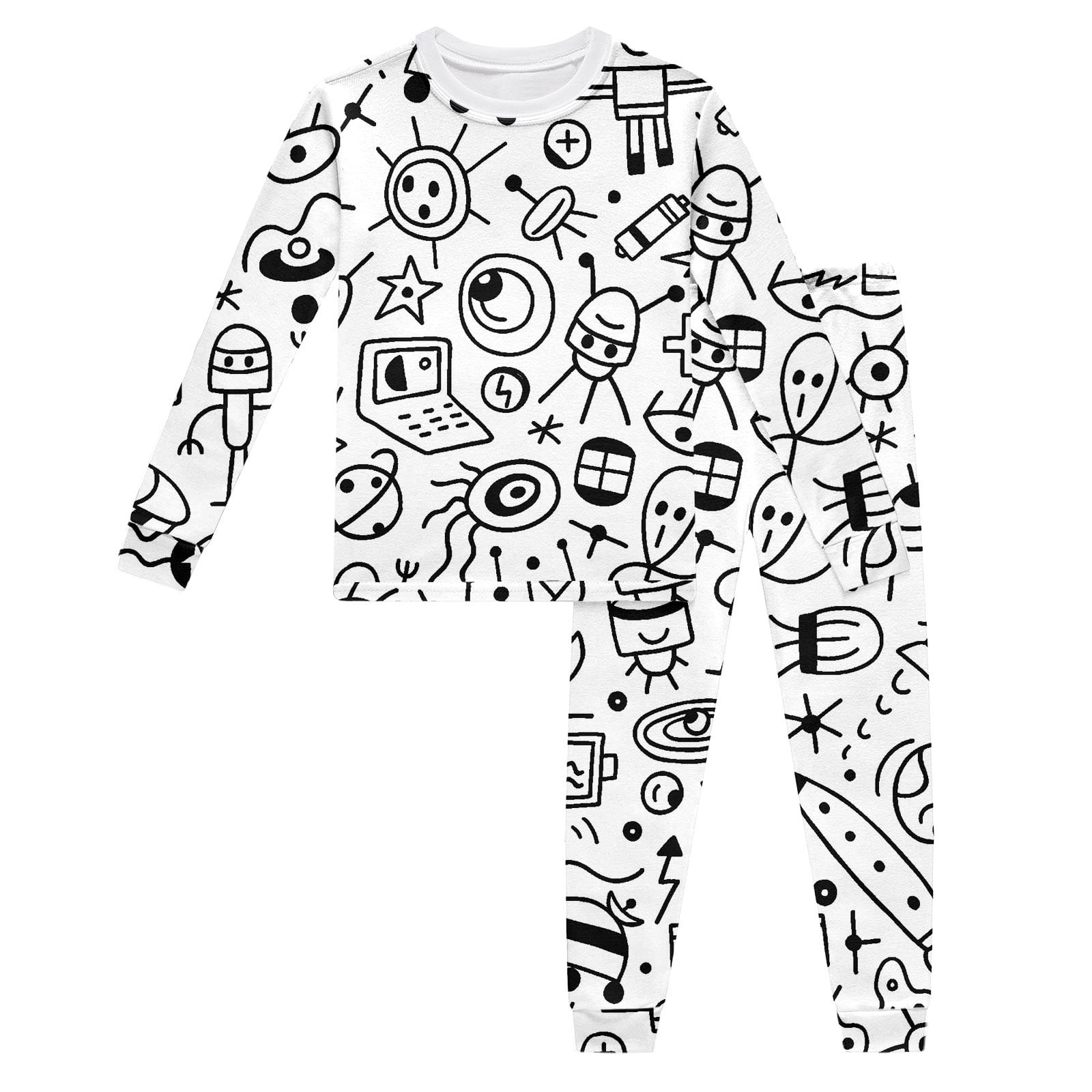 FYDUU Girls Pajamas Cozy Nightwear Kid DIY Hand Painted Colorable ...