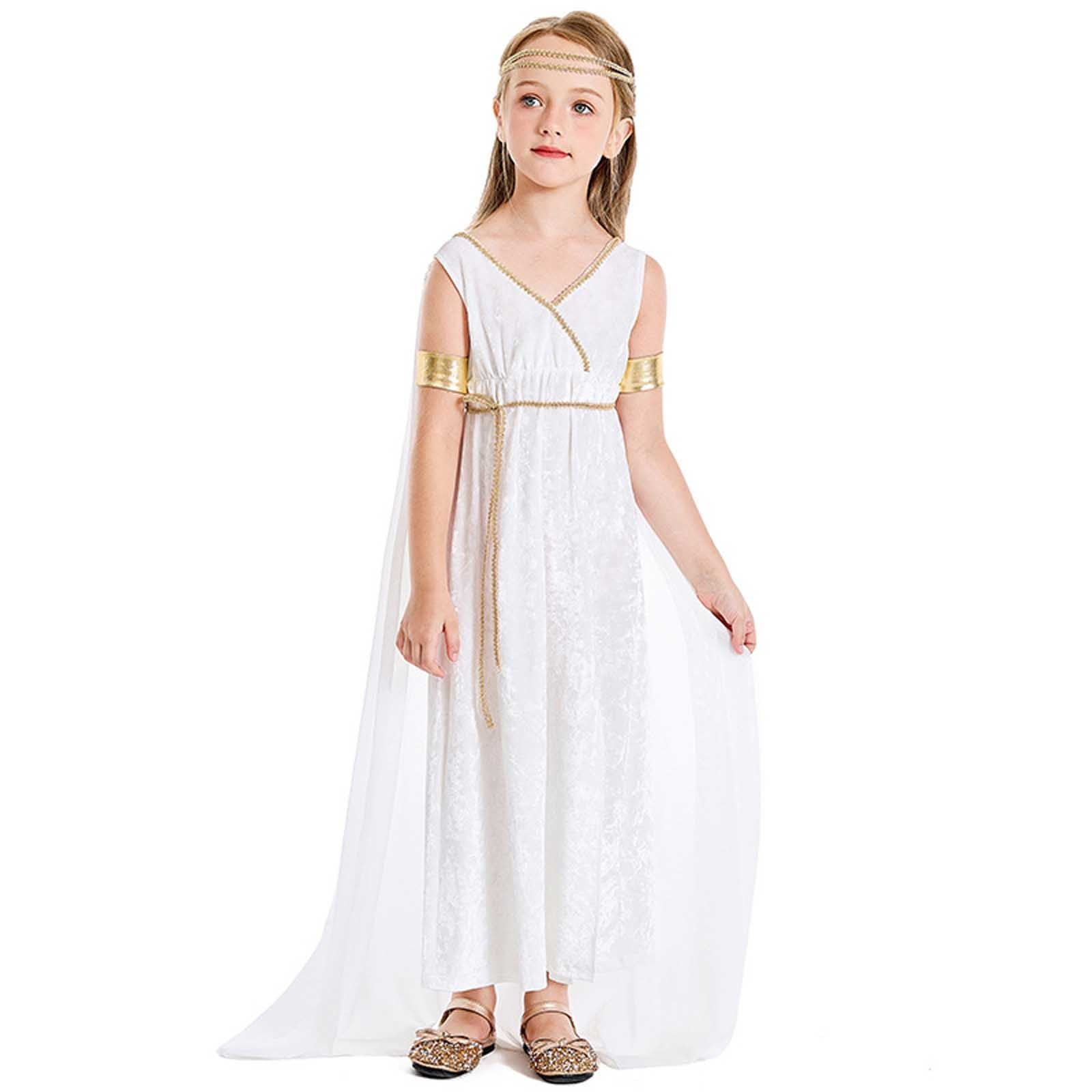 FYDUU Girls Sequin Party Dress Halloween Sundress Greek Mythology ...