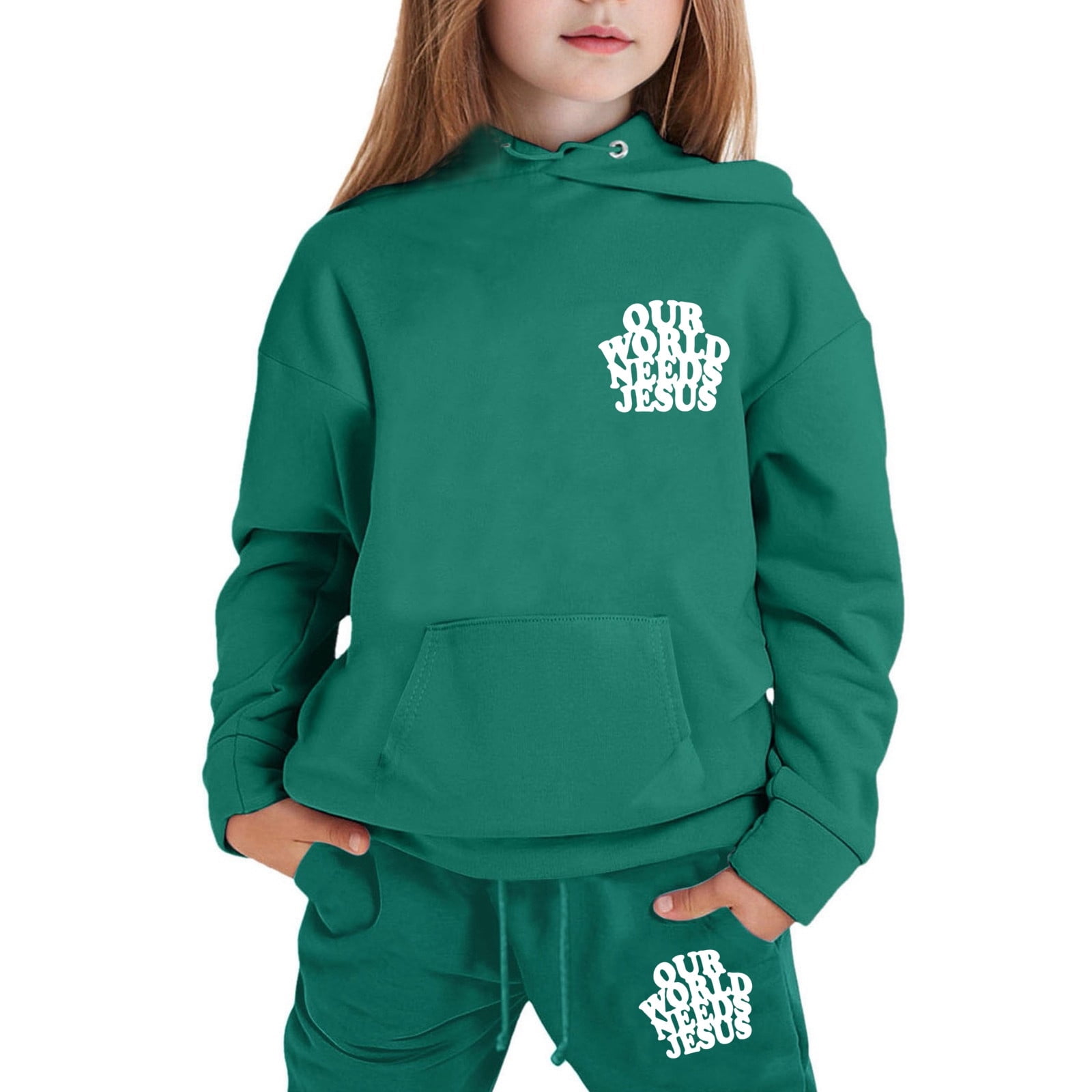 FYDUU Girls Valentines Day Outfit Little Big Boys Girls Long Sleeve Hoodie Pullover Sweatshirt ...