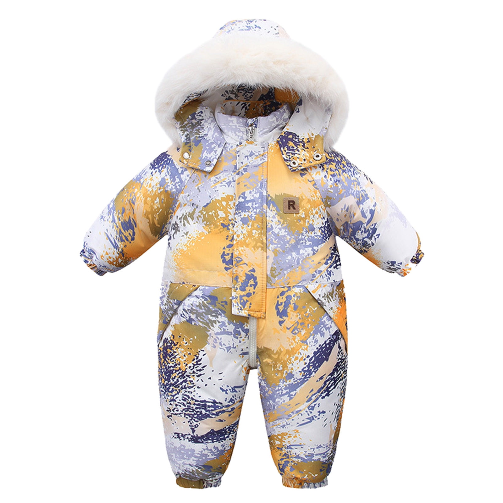 FYDUU Infant Boys Girls Winter Snowsuit Coat Romper Thicken Hooded ...