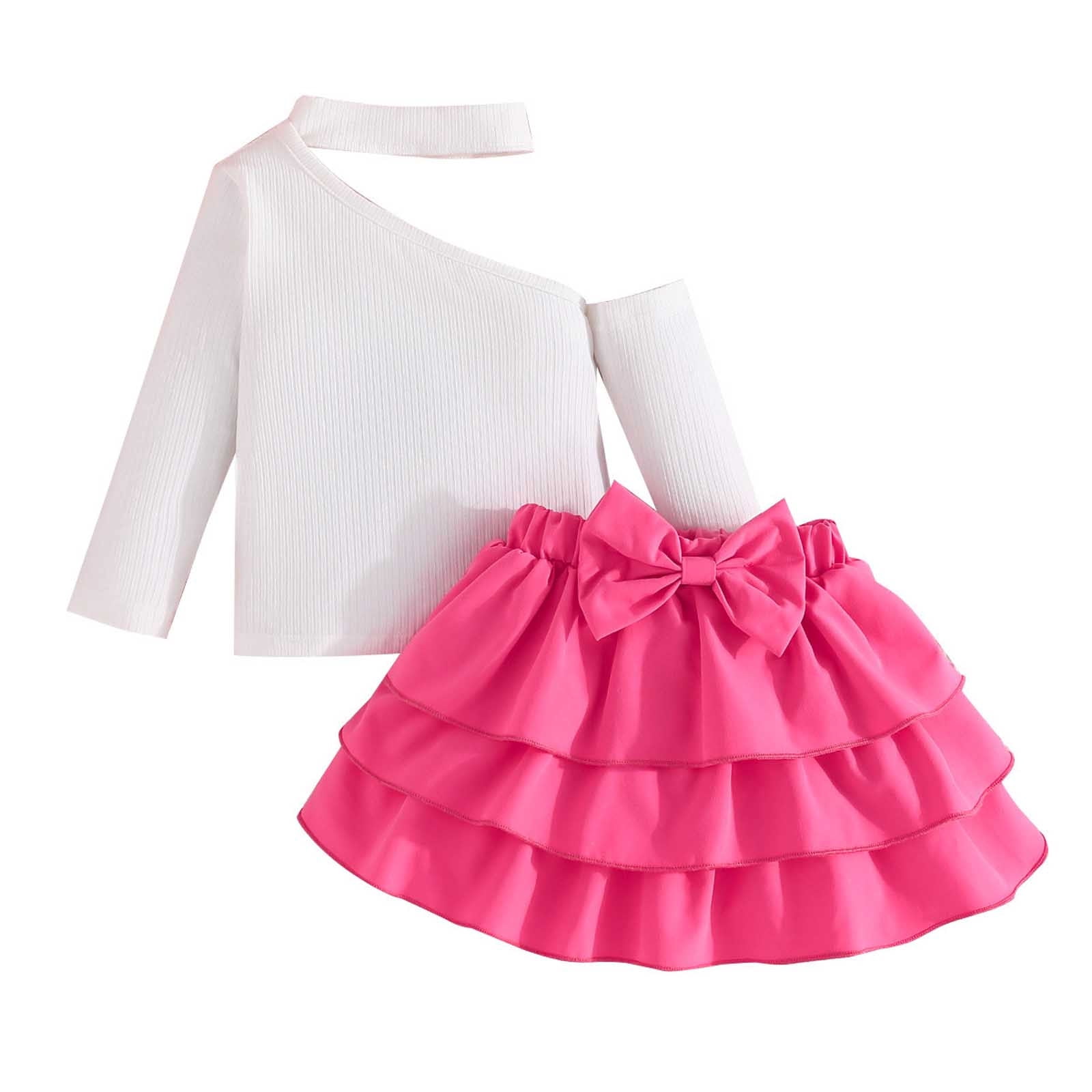 FYDUU Kid Girls Fall Outfits Toddler Girls Outfits Long Sleeve Shirts ...