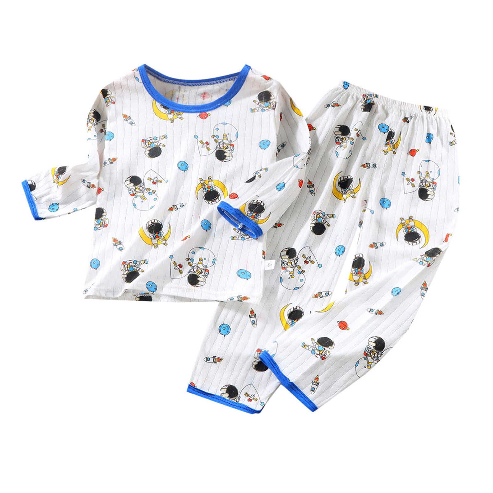 FYDUU Kids 2 Pieces Pajama Sets Summer Pajamas For Boys Girls Long ...