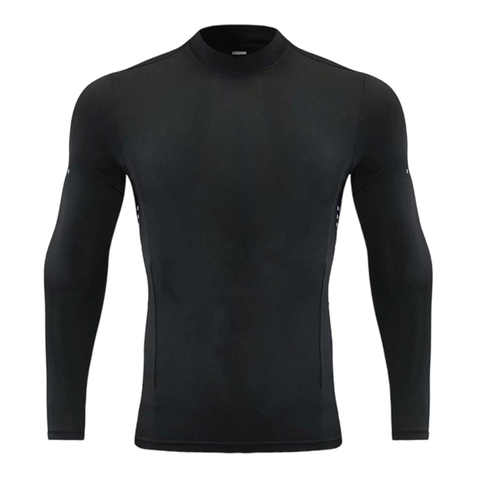 FYDUU Kids Boys Long Sleeve Compression Shirt High Neck Athletic Top ...
