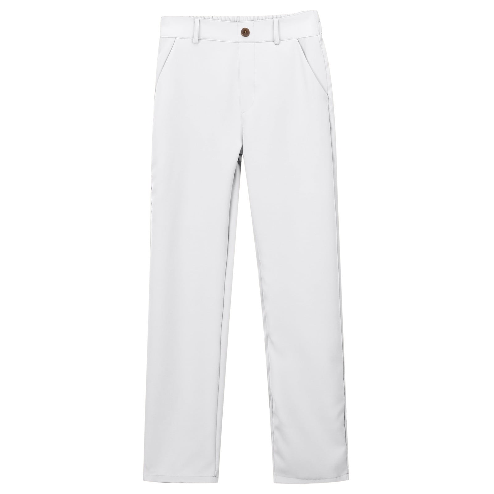 FYDUU Kids Boys School Uniform Pants Boys' Stretch Pull On Chino Pants ...