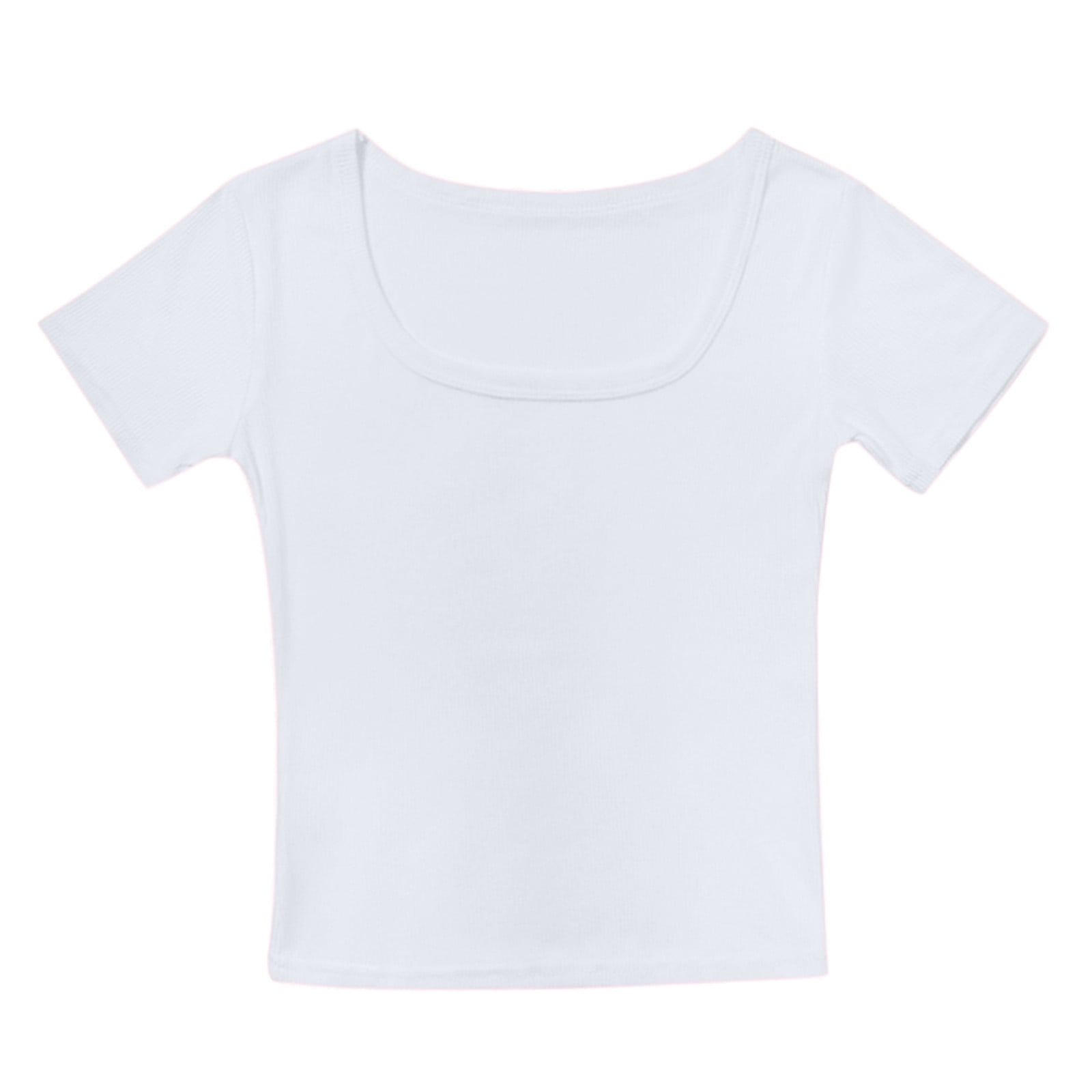 FYDUU Kids Crop Tops For Girls Short Sleeve Shirt Girls Summer Tops ...