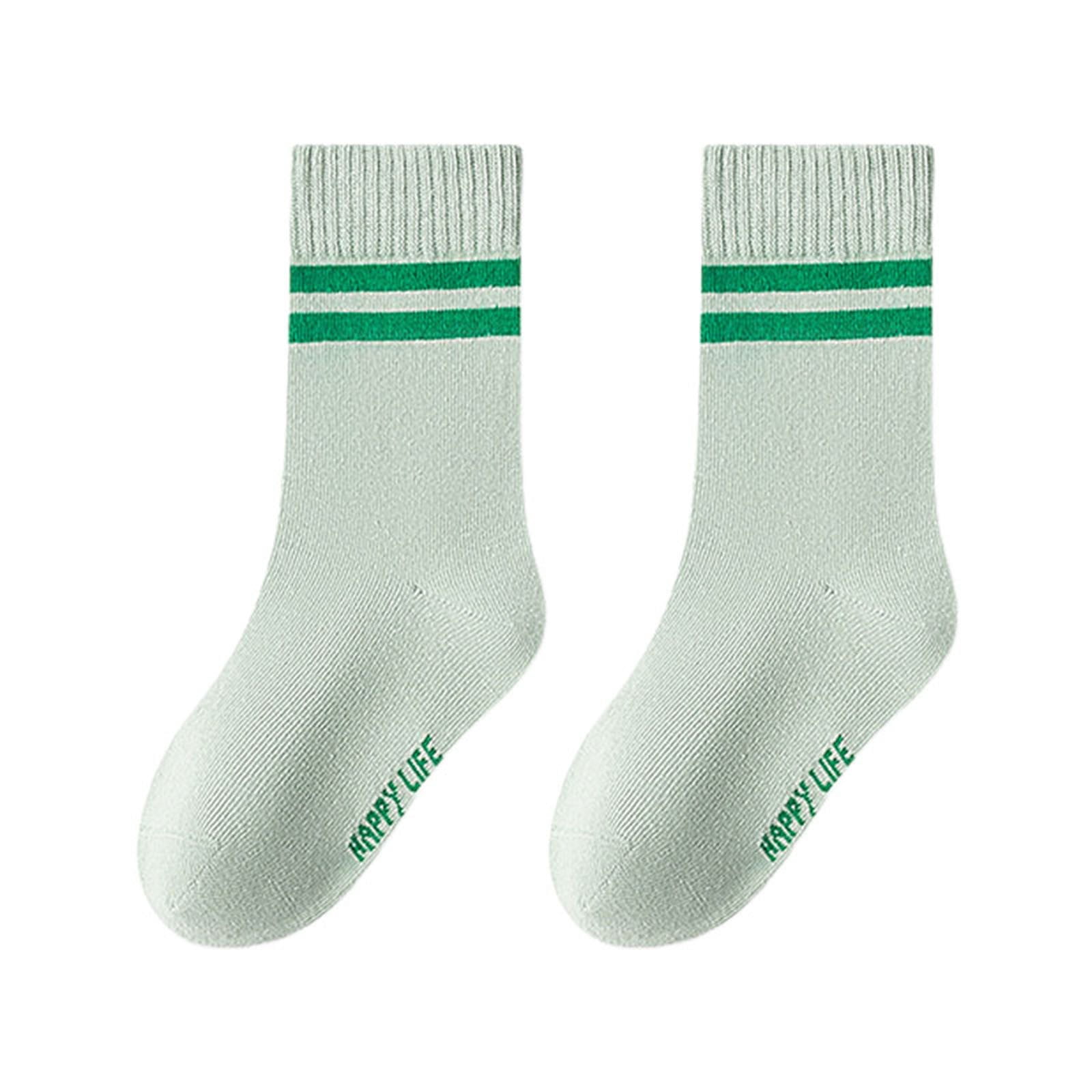 FYDUU Kids Socks Bulk Pack Soft Mid Calf Socks For Girls Boys ...