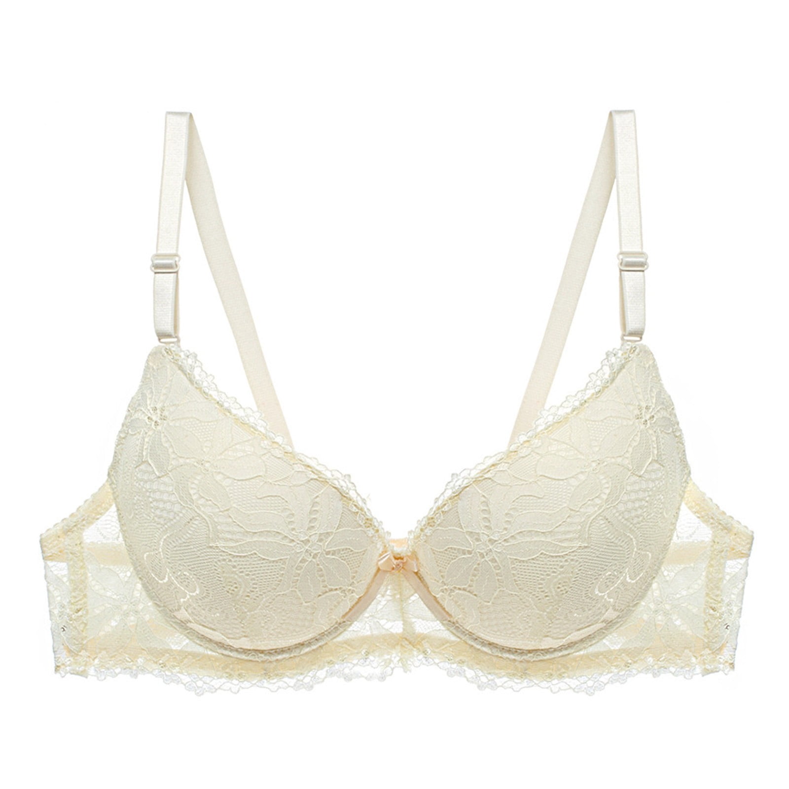 FYDUU Lace Bralette For Women Comfortable Wireless Bra Seamless Soft ...