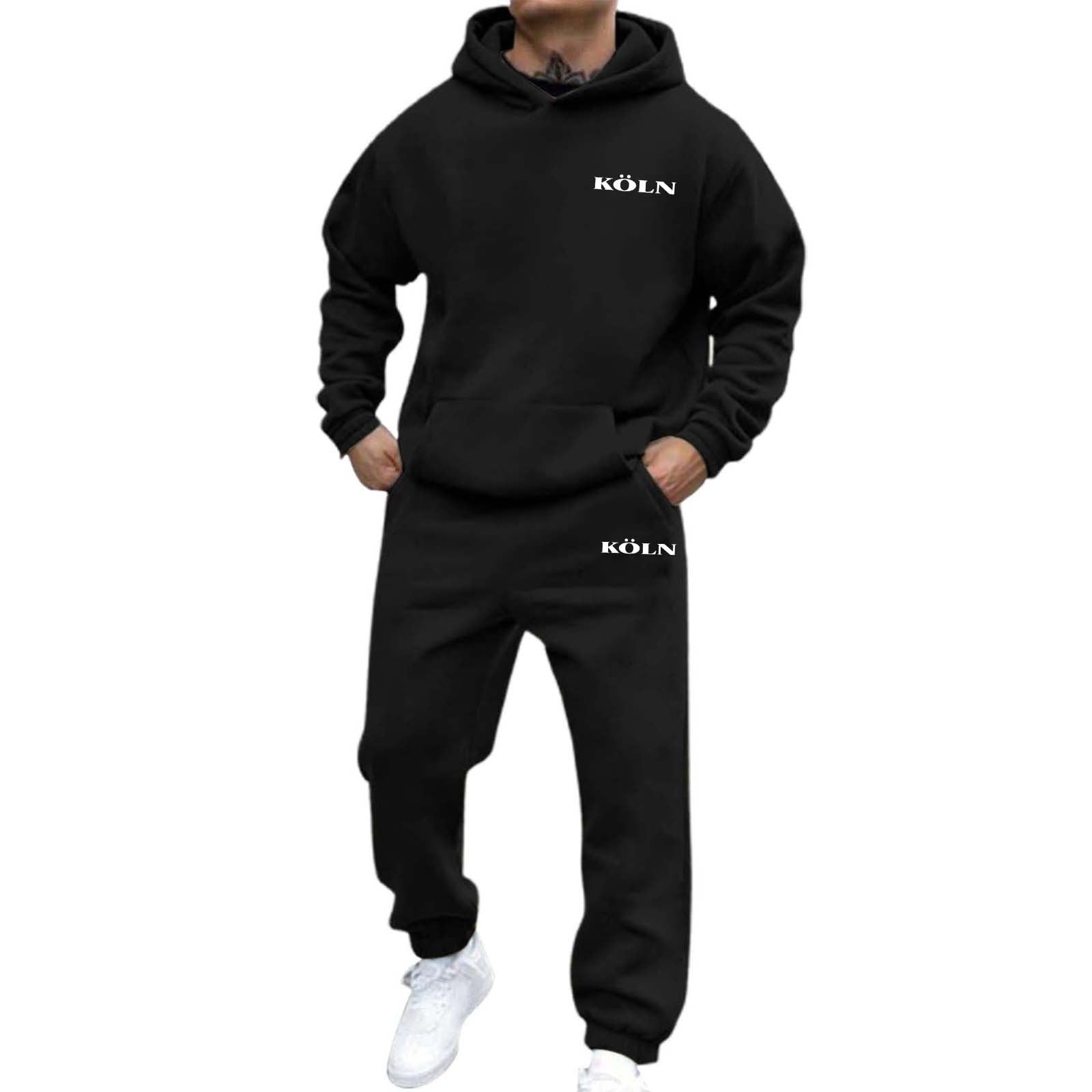FYDUU Men's Tracksuits 2 Piece Outfits Mens Casual Tracksuit Sports ...