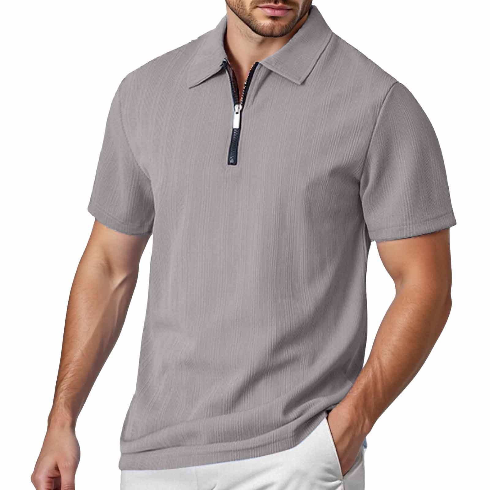 FYDUU Mens Casual Polo Shirts Men's Shirts Casual Wear Loose Fit With ...