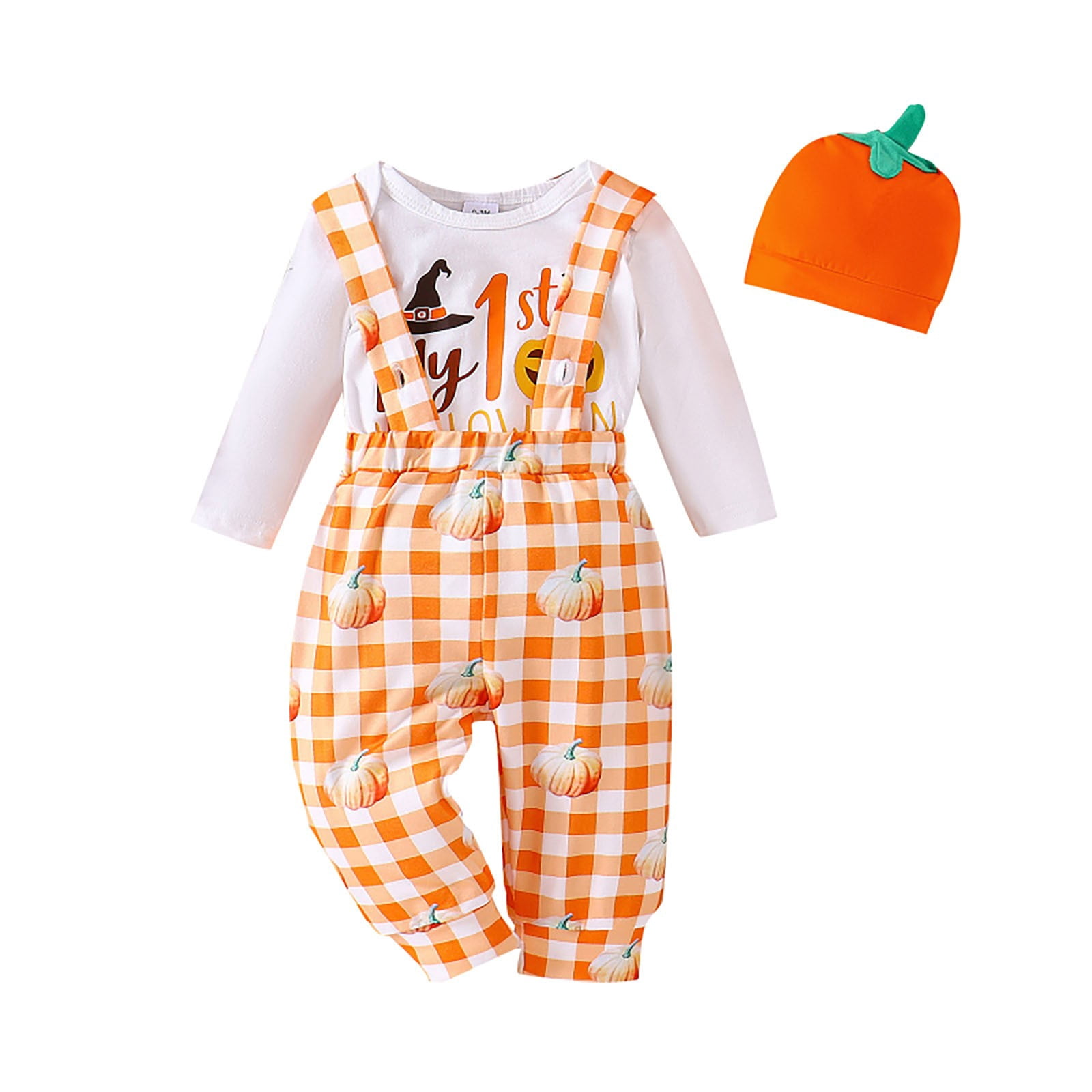 FYDUU Newborn Baby Girl Pumpkin Clothes My First Halloween Baby Boy ...