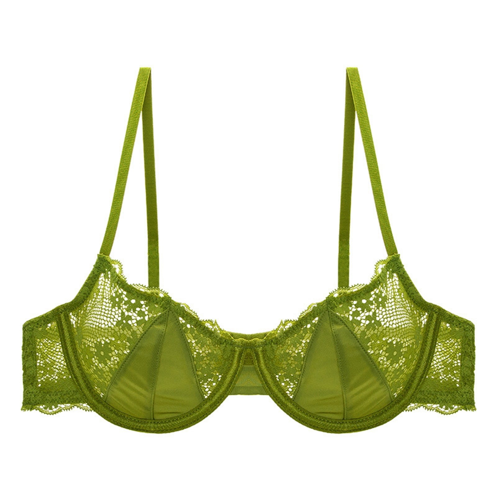 FYDUU Push up Seamless Bra Thin Sexy Half Cup Lace Underwear For Women ...