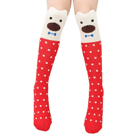 FYDUU Slipper Socks for Girls Kids Cartoon Animal Knee High Stockings ...