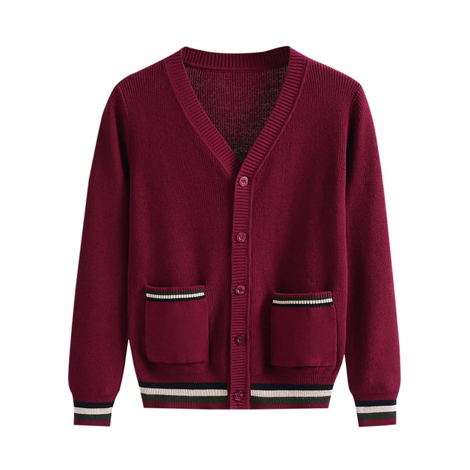 FYDUU Toddler Children's Knitted Cardigan Student Class Stylish Coat Al ...