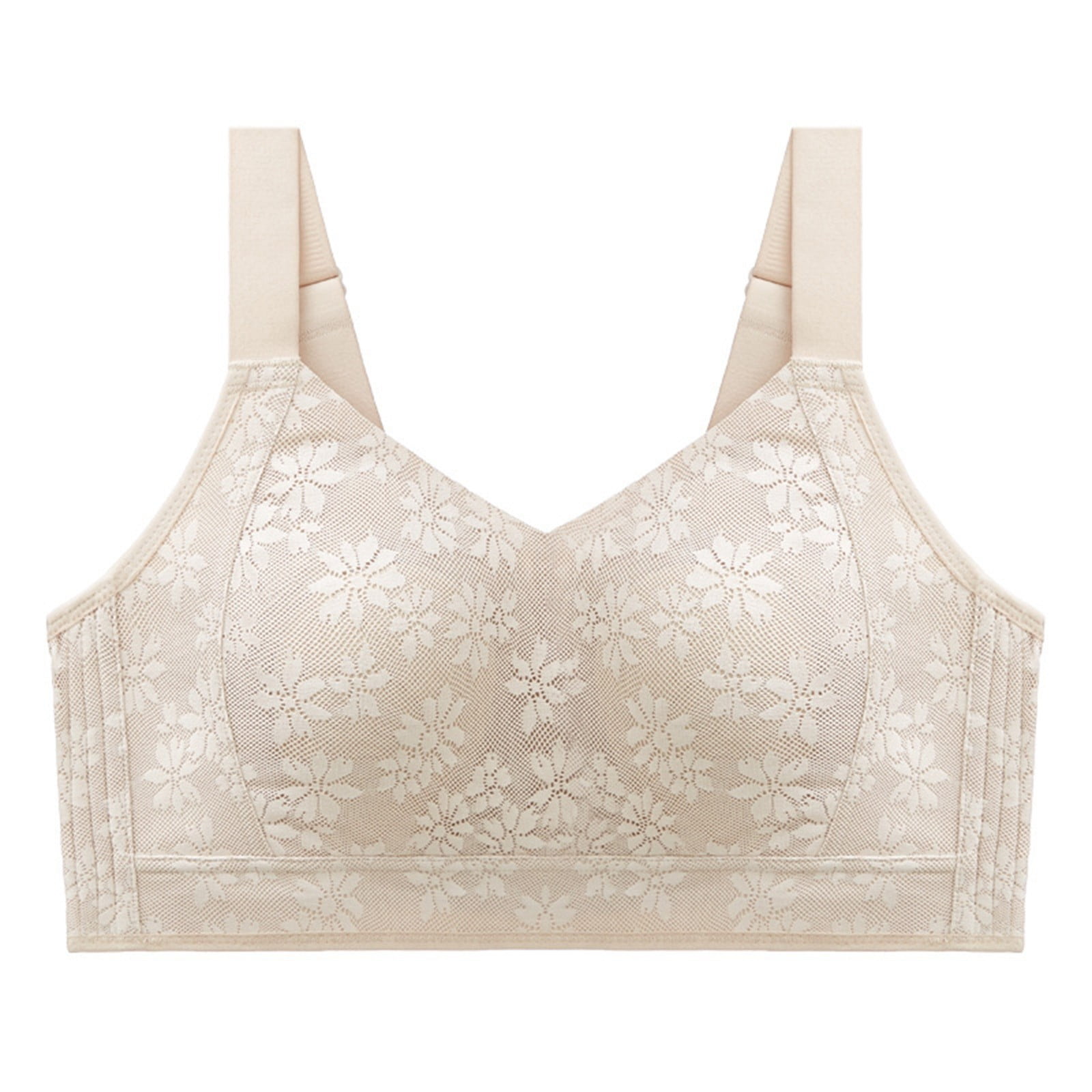 FYDUU Women's Wireless Bras Big Breasts Make You Look Smaller Thin ...