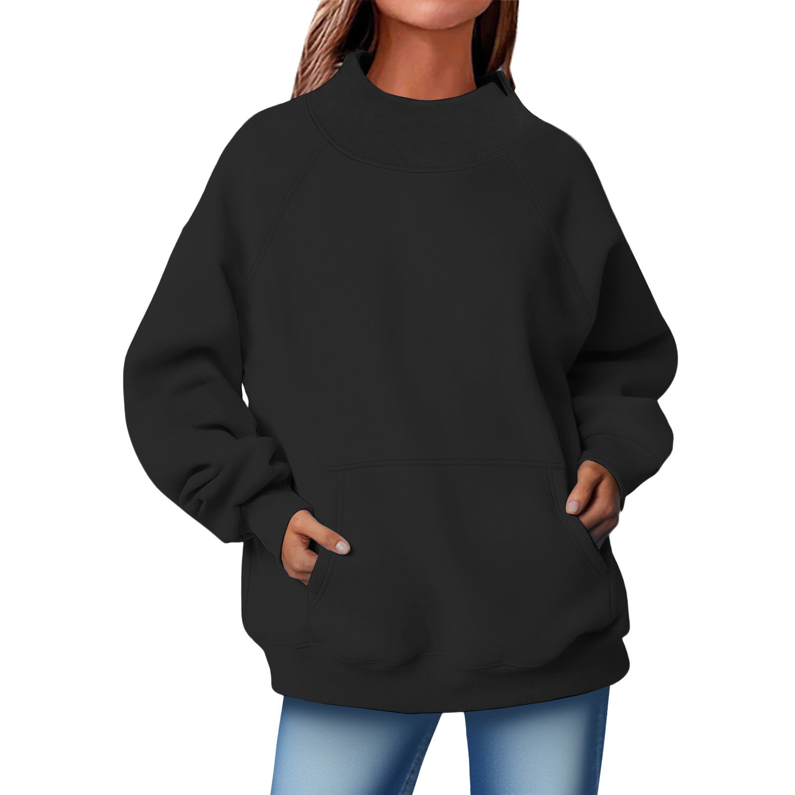 FYDUU Womens Oversized Hoodies Sweatshirts Casual Long Sleeve Loose ...