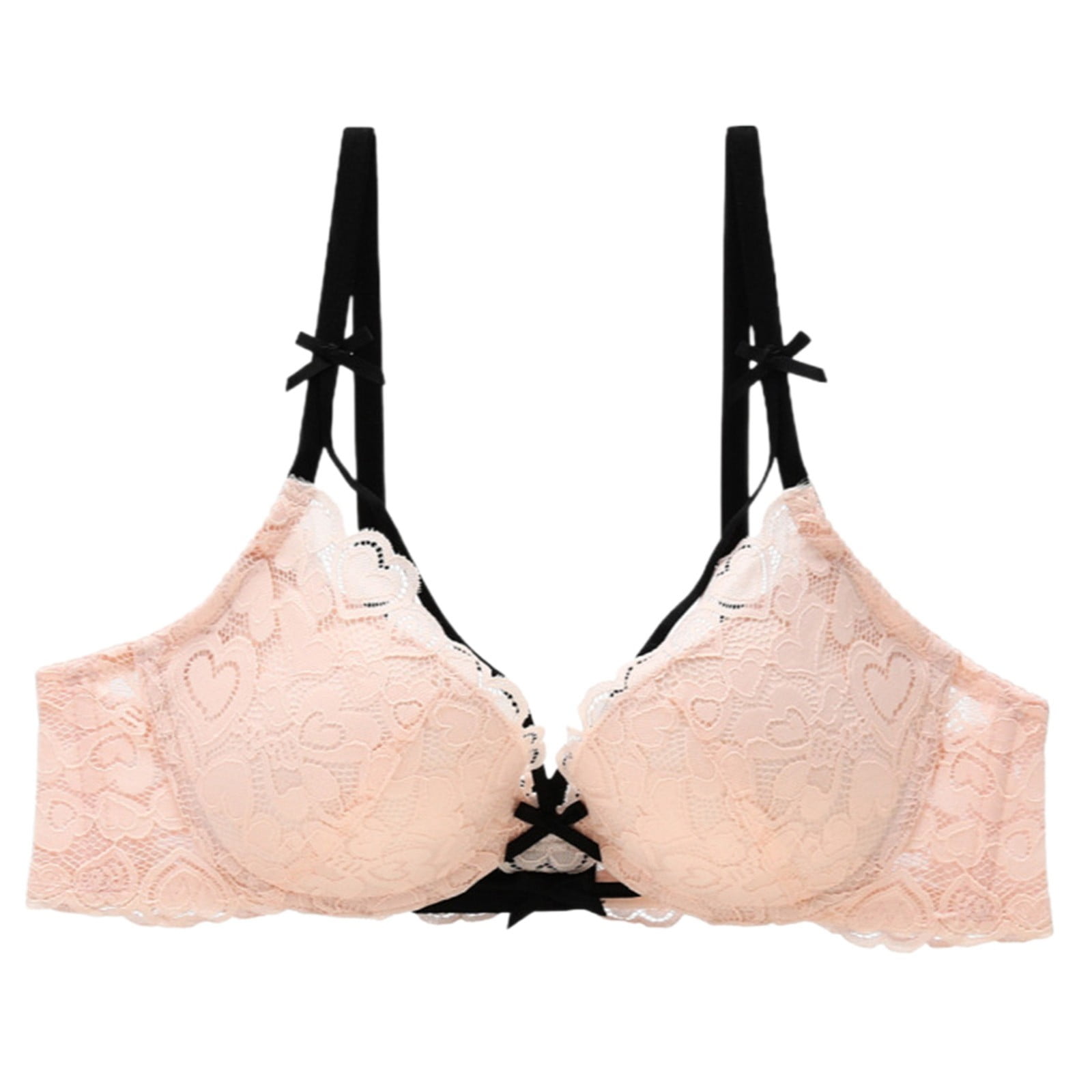 FYDUU Womens Seamless Bras Sexy Hollow Lace Bras Small Chest Gathered ...