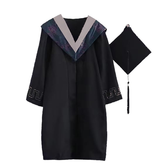 FYEGRE Academic Graduation Robe with Mortarboard Cap, Formal Graduation ...