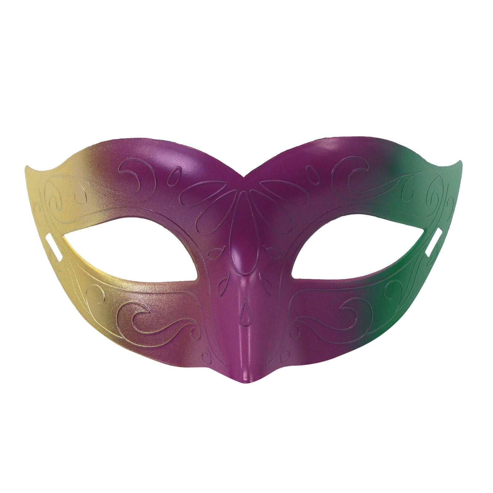 FYEGRE Carnival Gold Purple Green Retro Half Face for Stage Performance ...