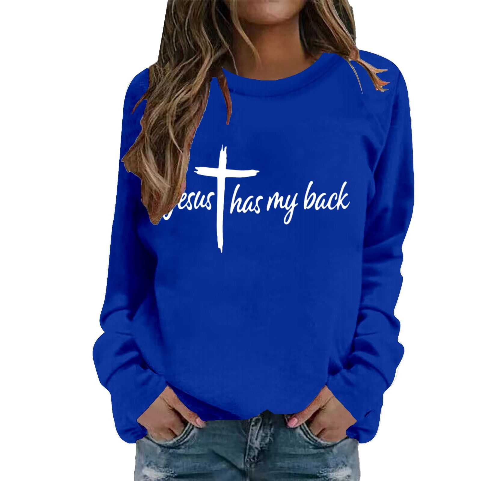 FYEGRE Christian Sweatshirt Womens Jesus God Pullover Bible Verse ...