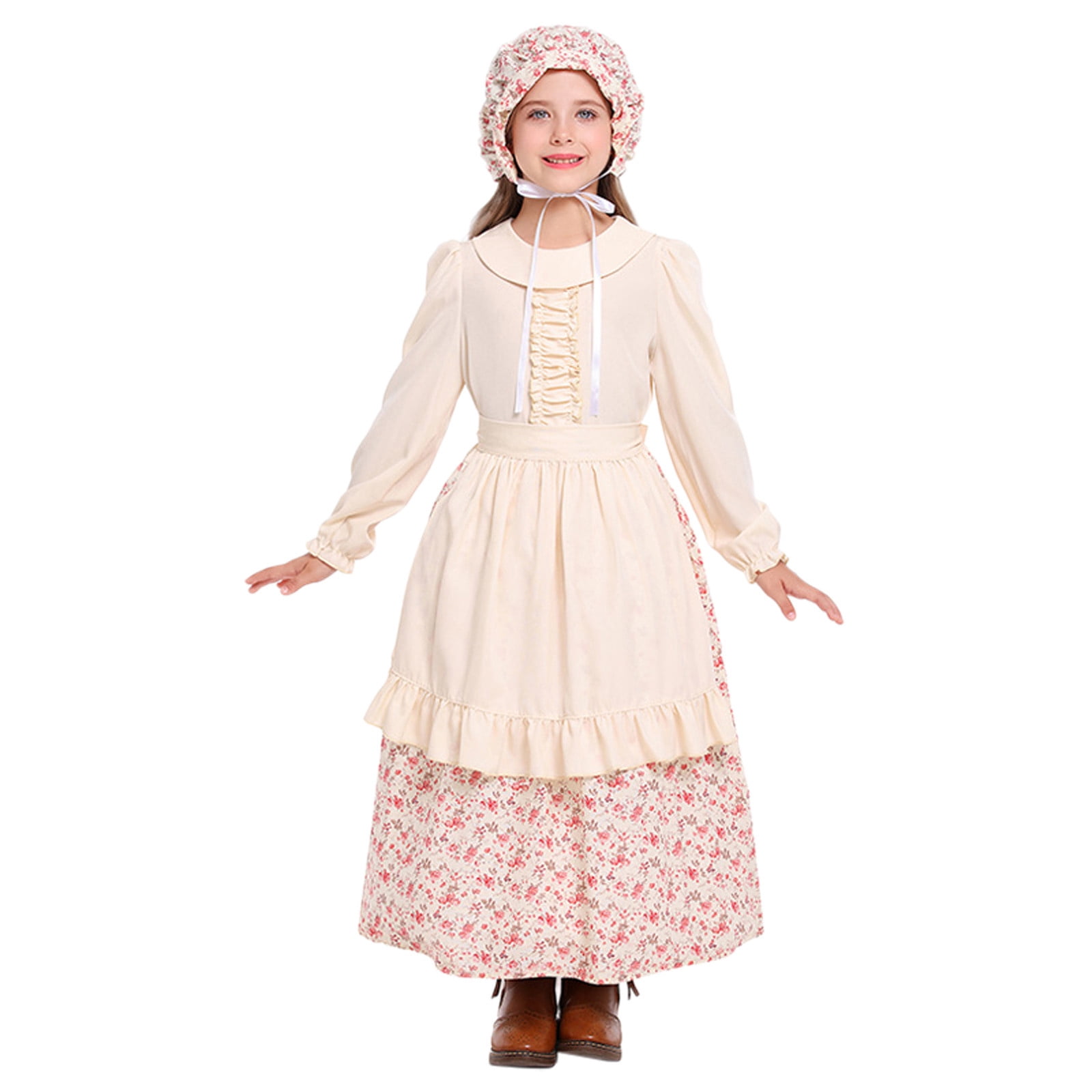 FYEGRE Elegant Storybook Gown For Girls Flowy Performance Dress With ...