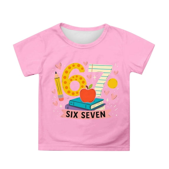 FYEGRE Kids 67 Meme T-Shirt – Cool Graphic Print Short Sleeve Tee For ...