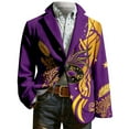 FYEGRE Men's Cologne Carnival Print Corduroy Casual Jacket Men's ...