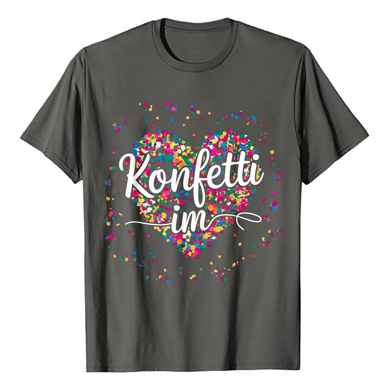 FYEGRE Men's Confetti Heart Print Fancy Dress Carnival Party Theme ...