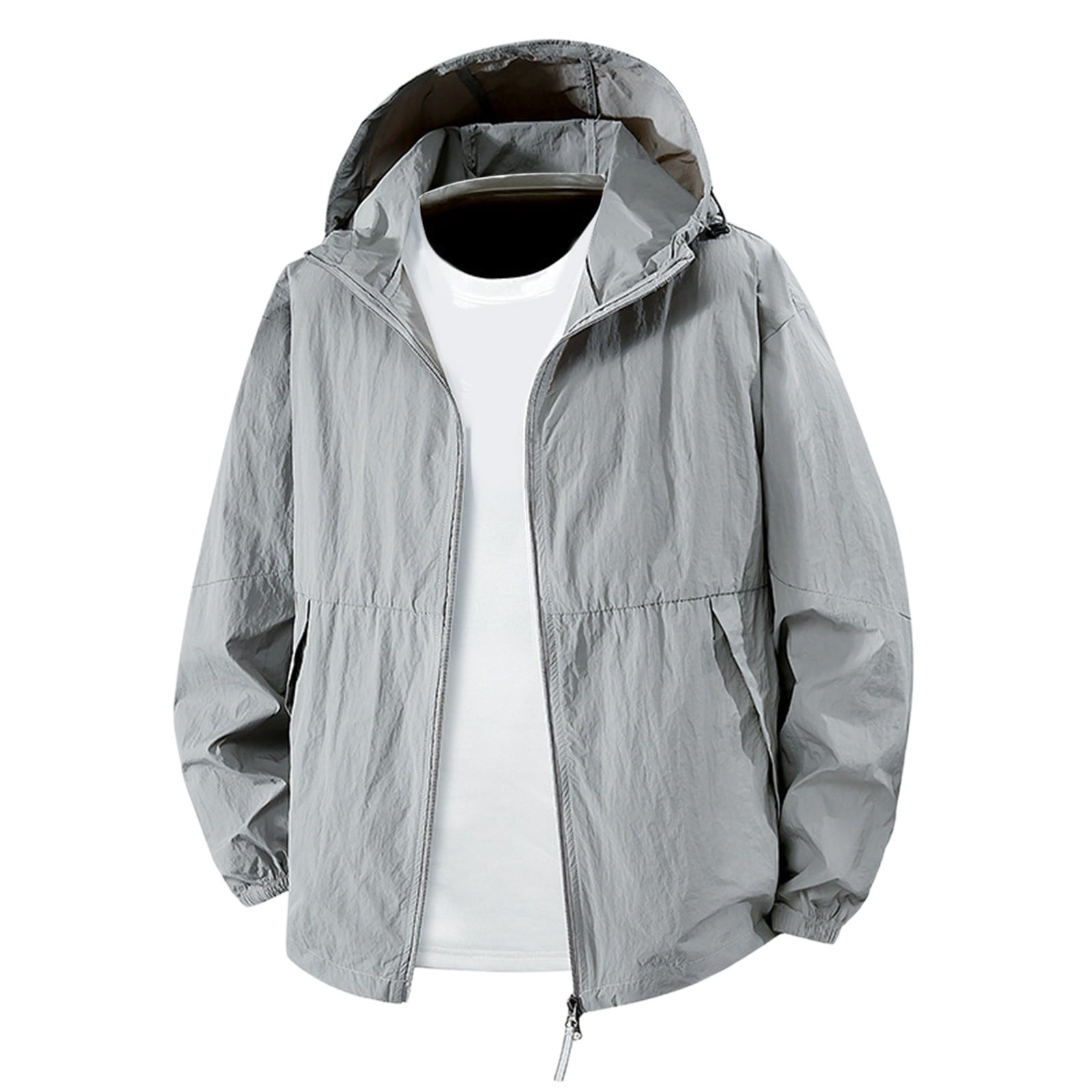 FYEGRE Men's Loose Fit Hooded Sun Protective Jacket With UPF Blocking ...
