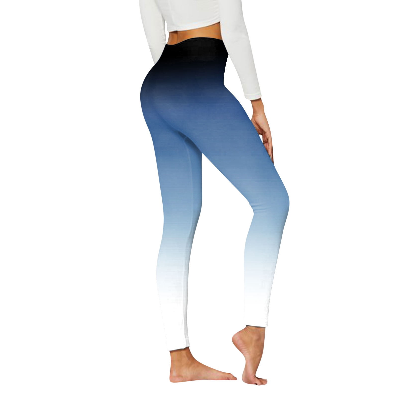 FYEGRE Women's Gradient Print High Waist Tights for Yoga Casual Wear ...