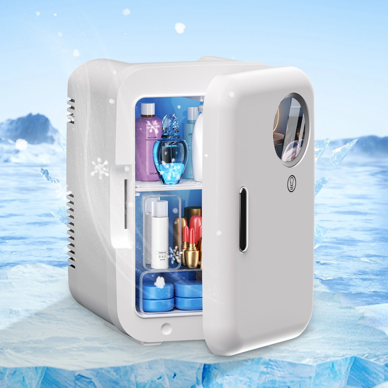 FYHALE 2 in1 Mini Fridge for Bedroom, 110V Portable Small Refrigerator ...
