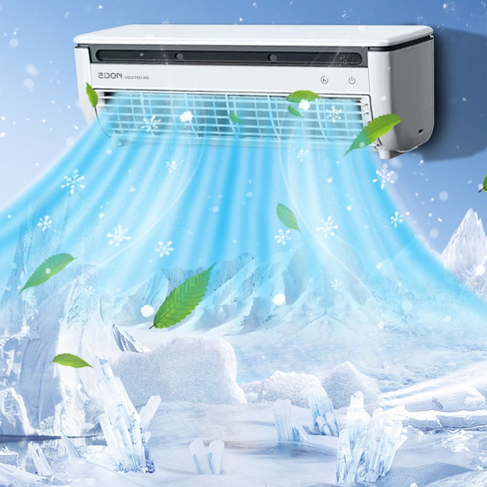 FYHALE 5,000 BTU Wall Mounted Air Conditioner, Remote Control, Cools Up ...