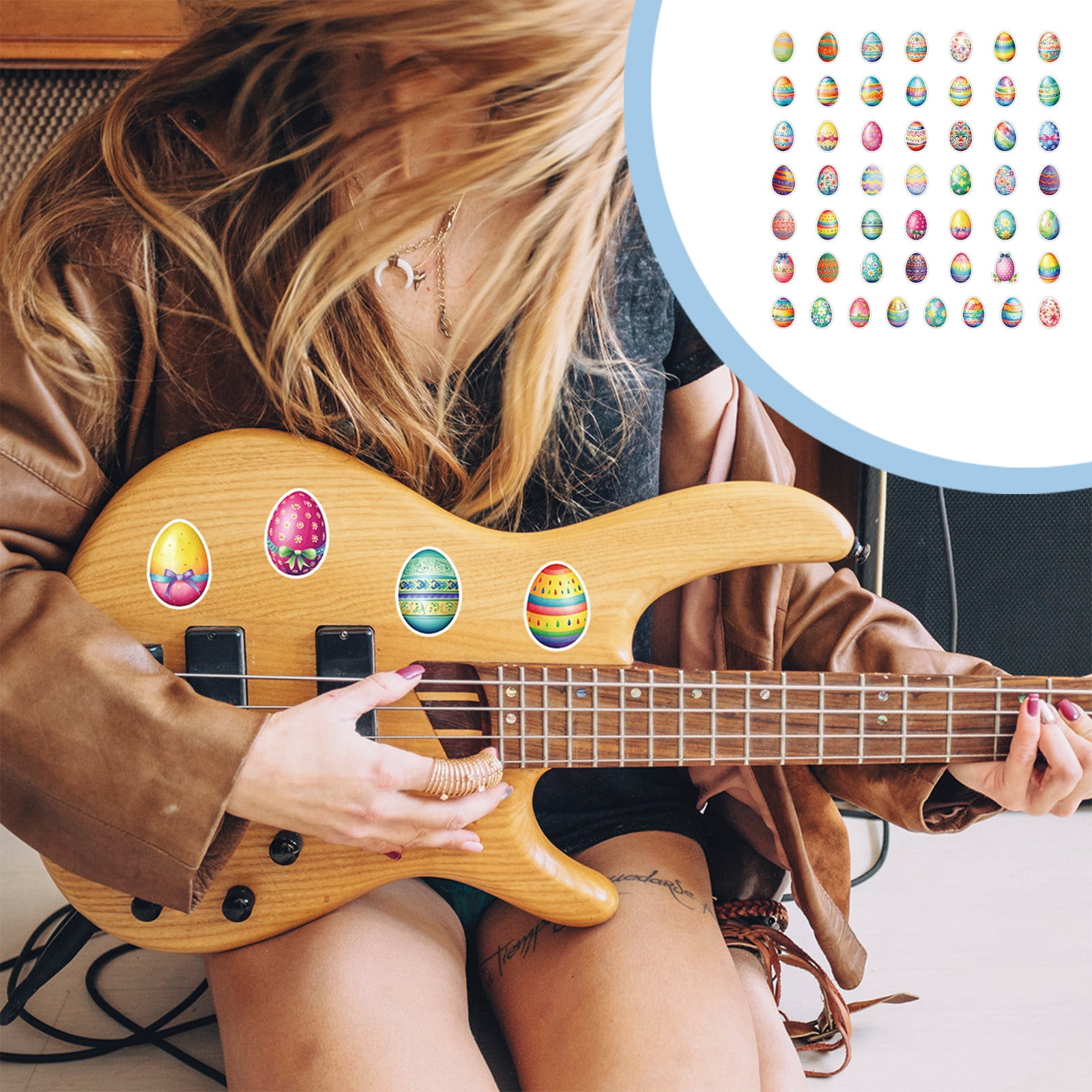 FYHALE 50 Easter Doodle Eggs Stickers for Doodles Cute Decals for Kids ...