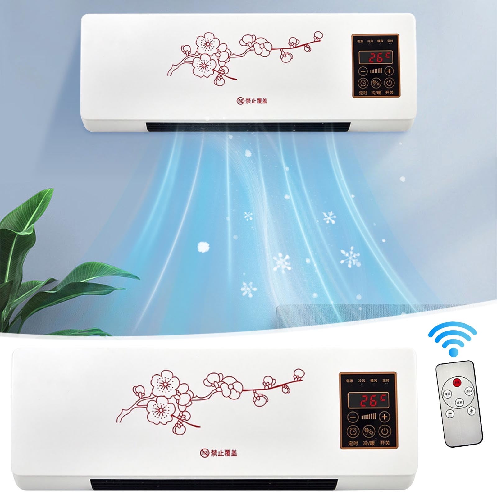 FYHALE 8000 BTU Wall-Mounted Air Conditioner Bi-Mode Coolings And ...