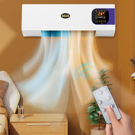 FYHALE 8000 BTU Wall Mounted AC and Heater, Compact 450 Sqft Window ...