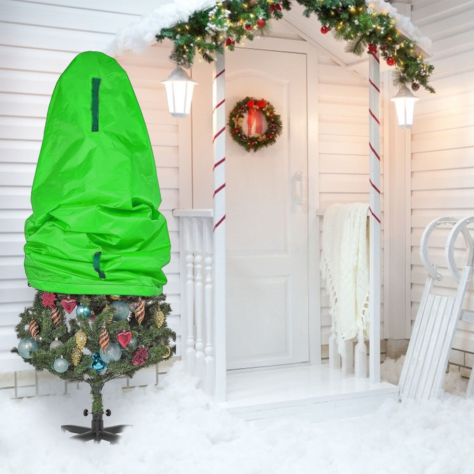 FYHALE 9ft Upright Christmas Tree Storage Bag with Zipper, Holiday Tree ...