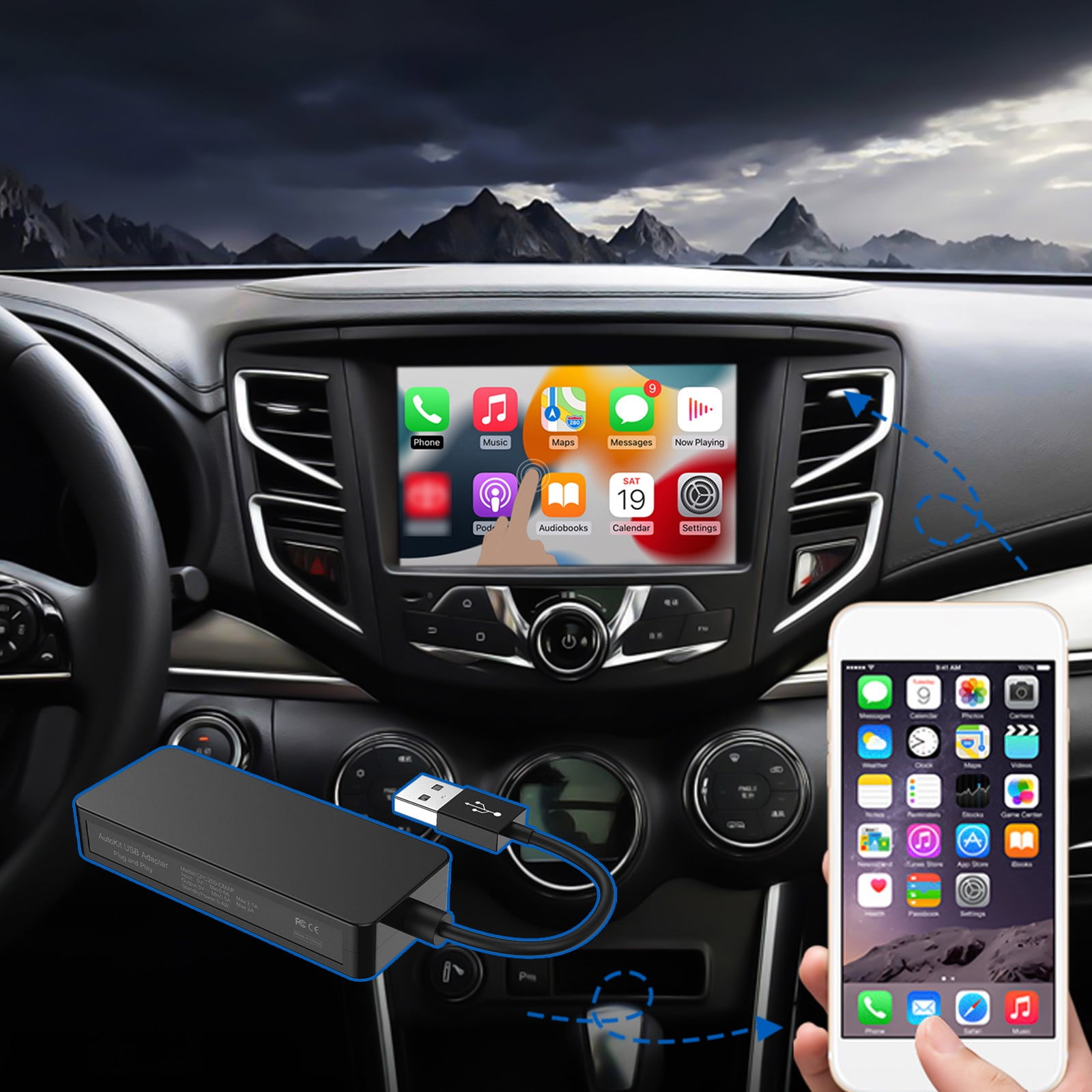 FYHALE Car GPS System Bluetooth Truck GPS USB Wired Adapter Android ...