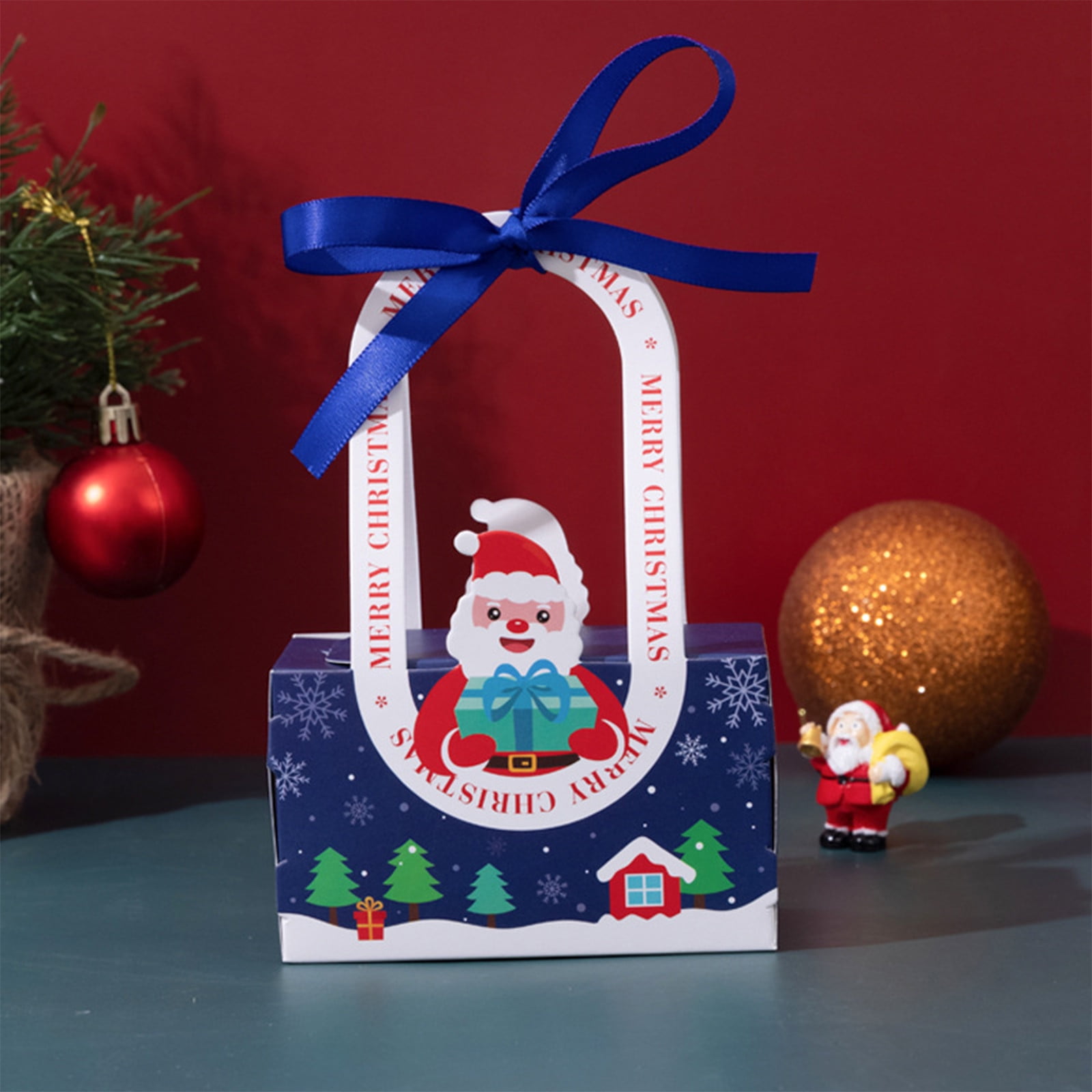 FYHALE Christmas Candy Packaging Christmas Eve Handheld Box Candy Box ...