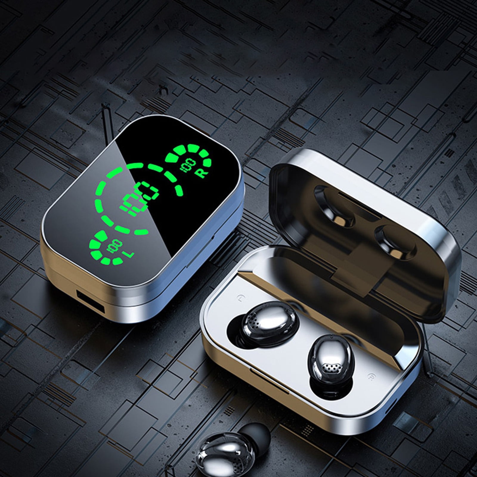 FYHALE Digital Display Touch-Control Wireless Bluetooth 5.3 Hi-Fi Black ...