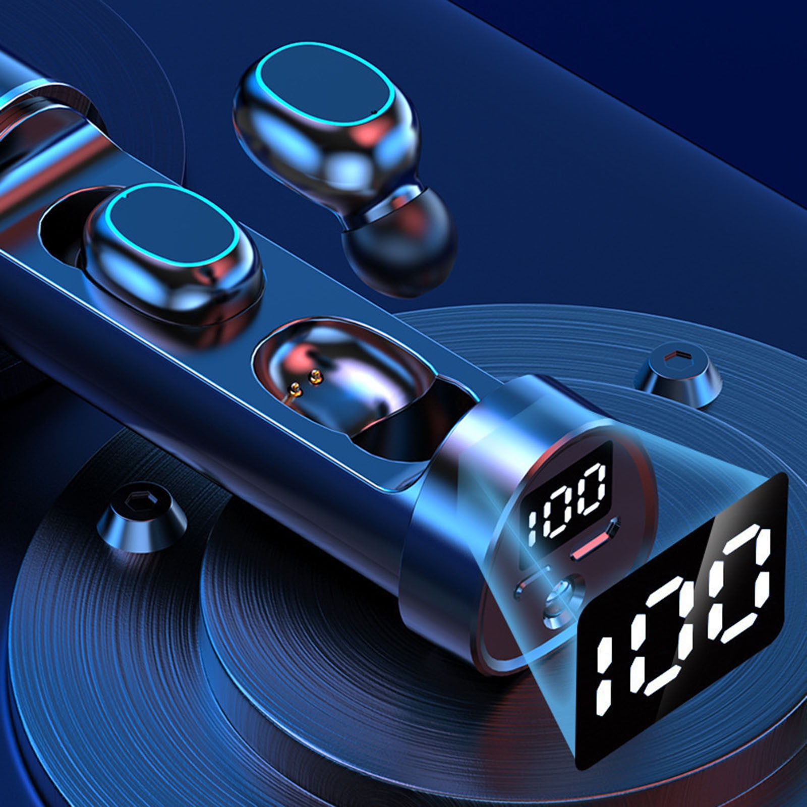 FYHALE Digital Display Wireless Bluetooth 5.0 Hi-Fi Earphones TWS ...