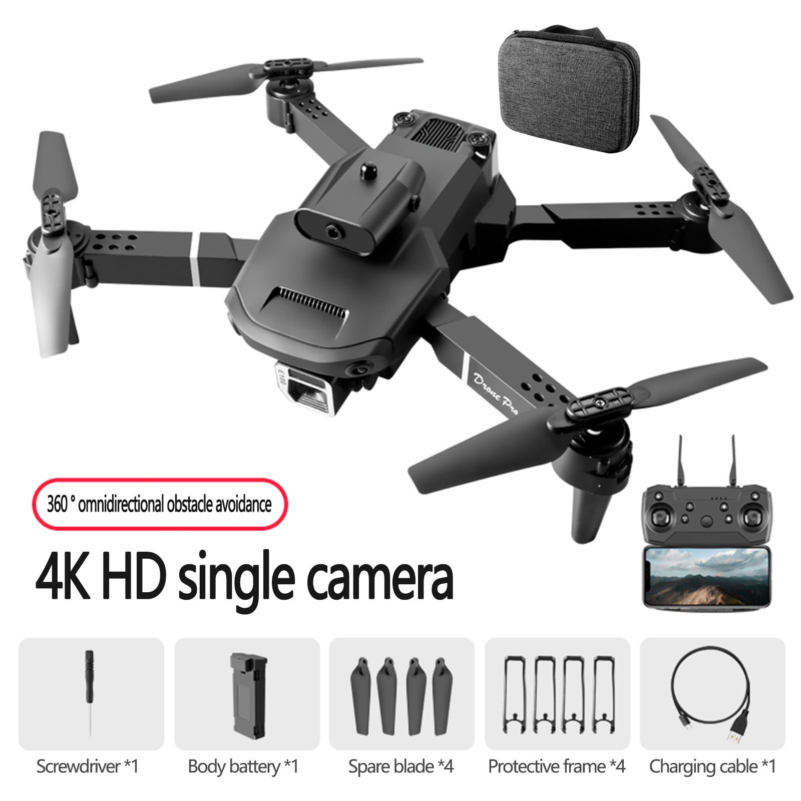 FYHALE Drones for Adults with Gps Long Fly Time Waterproof E100 UAV HD ...